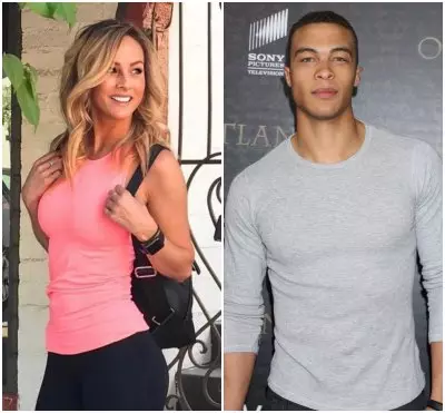 Clare Crawley a 'tendu la main' au fiancé Dale Moss avant l'enterrement de vie de jeune fille Clare Crawley porte un débardeur et des leggings roses Dale porte un pull gris