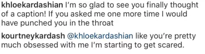 Kourtney Kardashian Instagram comment section