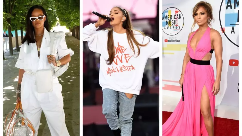 rihanna-ariana-grande-jennifer-lopez-heategevuslikud kuulsused