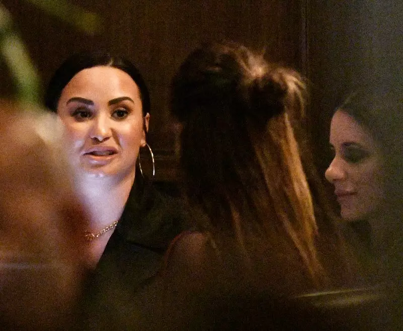Demi Lovato Spotted na večeri s priateľmi uprostred rozchodu Henriho Levyho