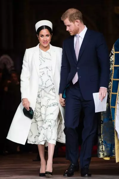 Harry, Adipati Sussex lan Meghan, Putri saka Sussex rawuh ing layanan Commonwealth Day ing Westminster Abbe6 tanggal 11 Maret 2019 ing London, Inggris.