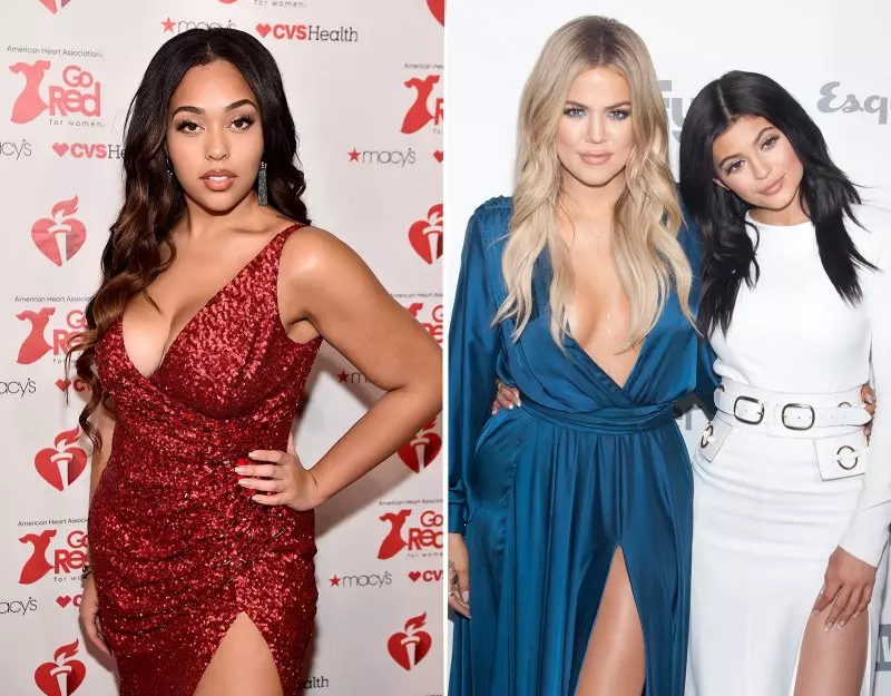 Cyfarfod Jordyn Woods gyda Khloe Kardashian a Kylie Jenner