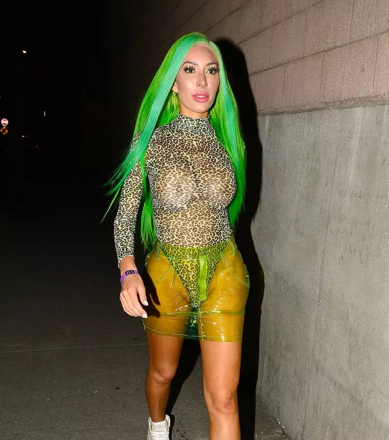 Farrah Abraham Wearing Green Hair