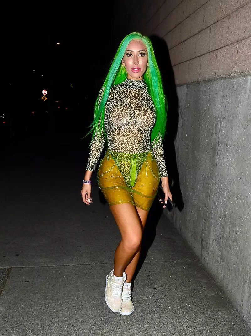 Farrah Abraham Wearing Green Hair