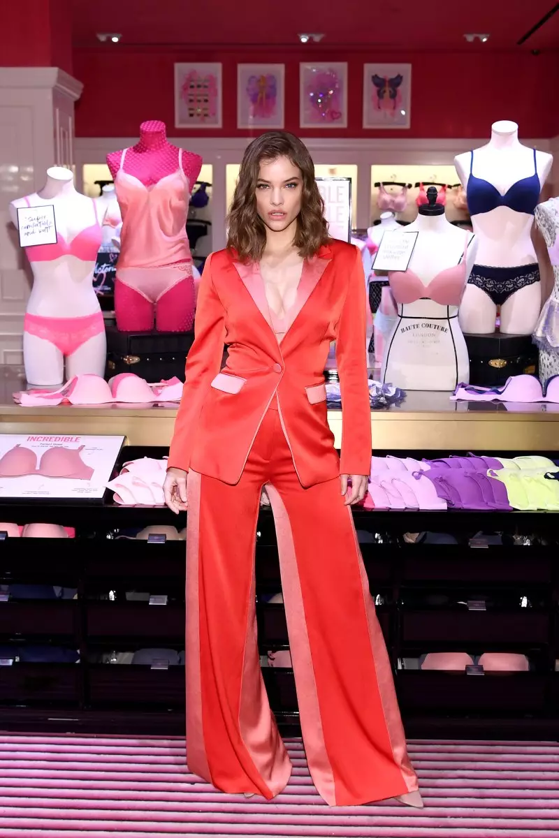 Barbara Palvin victorias secret angel modeling red suit