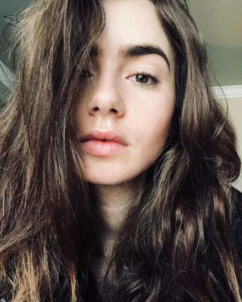 Lily Collins Celebs Wearing Gjin make-up