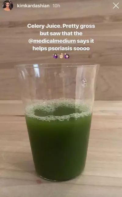 Kim Kardashian celery juice instagram nyaya