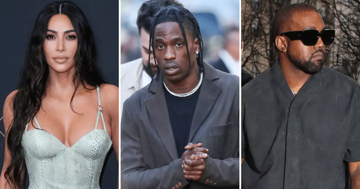 Kim Kardashian 'vle' Travis Scott te 'pran' Kanye West 'sou kote'