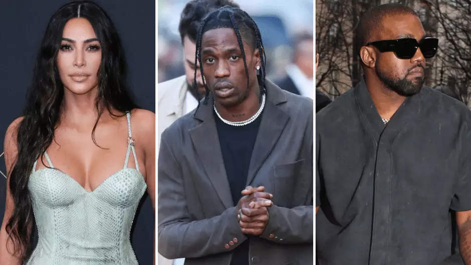 Is mian le Kim Kardashian Travis Scott ‘Tógtha’ Kanye West ‘Aside’ i measc na Drámaíochta Leanúnach