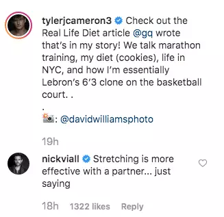 Nickas Viall'as „Instagram“ tinkle „troliai“ apjuosia Tylerį Cameroną