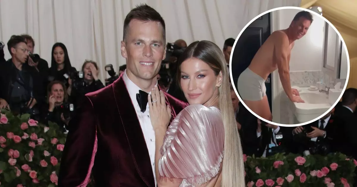 Gisele Bundchen Coj Video ntawm Tus Txiv Tom Brady hauv nws ris tsho hauv qab