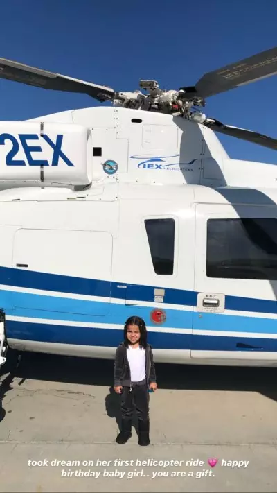 Dream Kardashian lähti ensimmäiselle helikopterimatkalleen Kylie Jenner-tädin ansiosta