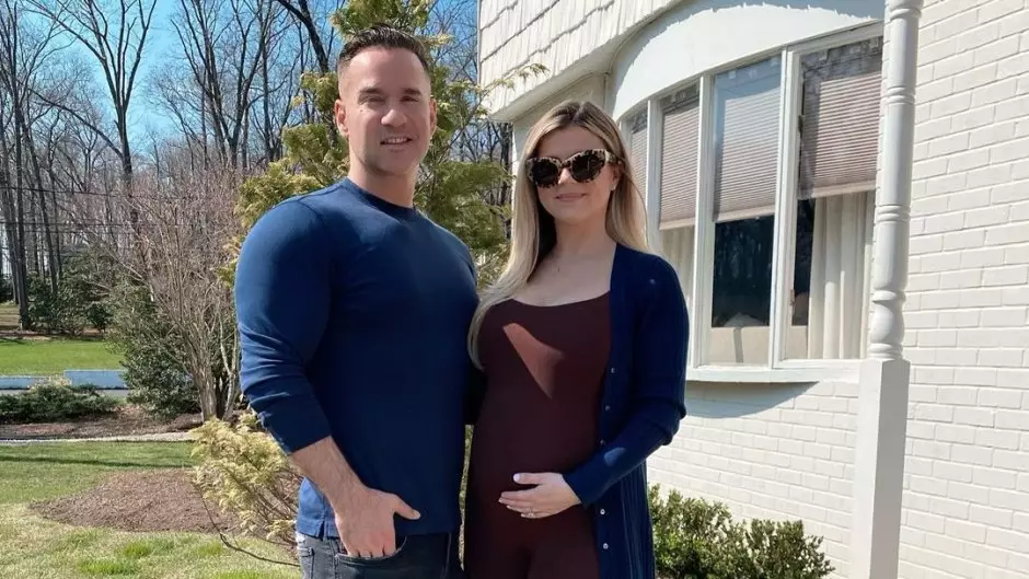 Jersey Shore Mike ástandið Sorrentino ólétt eiginkona Lauren Sorrentino Baby Bump Myndir