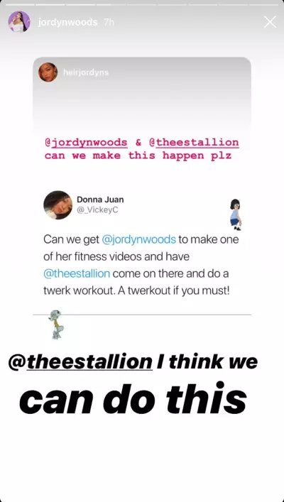 Jordyn Woods Megan Thee Stallion Video tập luyện