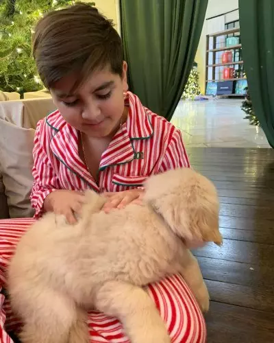 Mason Disick With New Puppy