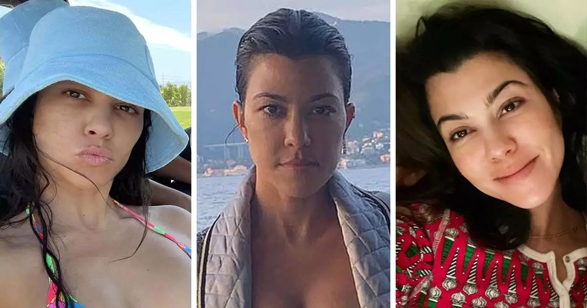 Kourtney Kardashian sem maquiagem: suas fotos sem maquiagem