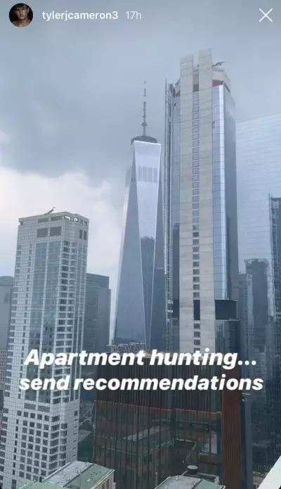 Concorrente de despedida de solteira Tyler Cameron Apartment Hunting em Nova York