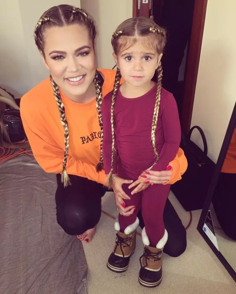 Mga braids sa Khloe penelope