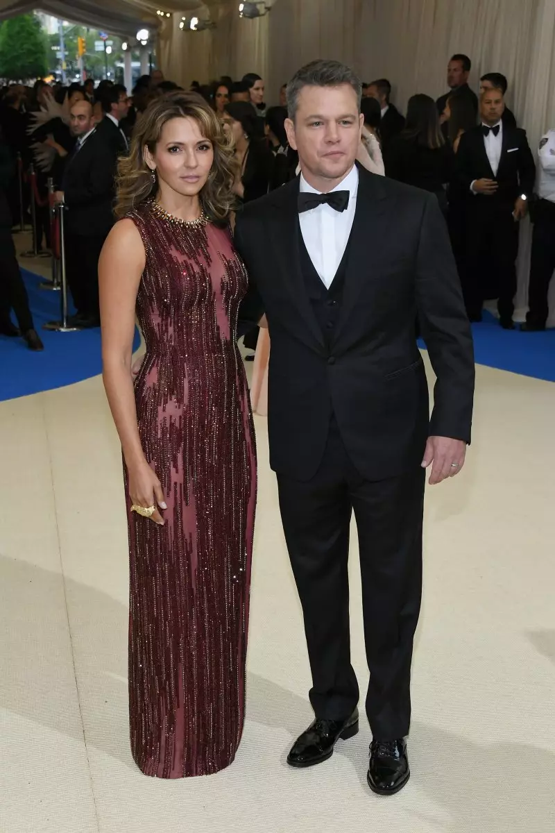 Matt Damon Luciana Barroso met gala