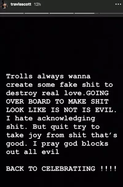 Resposta d'Instagram de Travis Scott a les acusacions d'engany