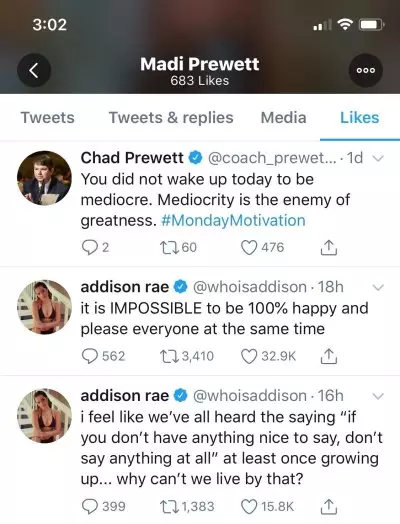 Madison Prewett líkar við tíst um Please Everybody Amid Drama With Nick Viall