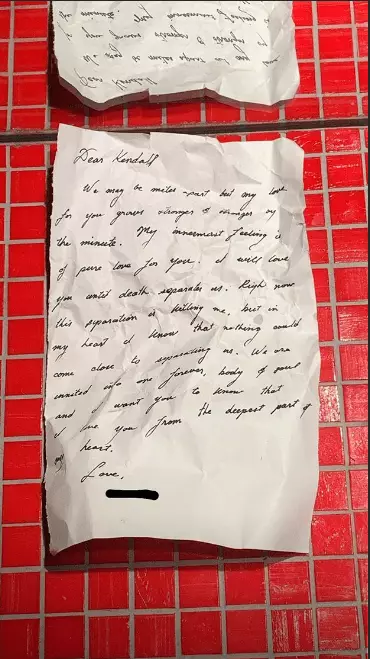 La carta de amor de Kendall Jenner