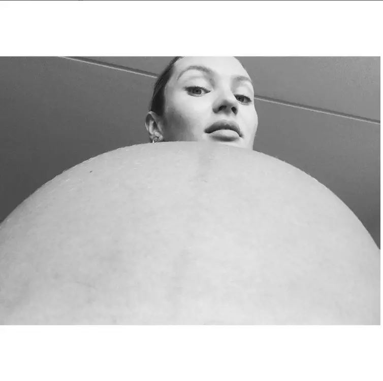 Candice swanepoel baby bump bw