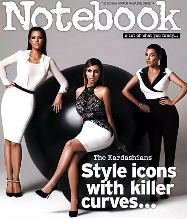 Kardashians notebook magazine photoshop