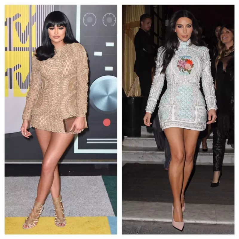 Kylie jenner Kim kardashian balmain