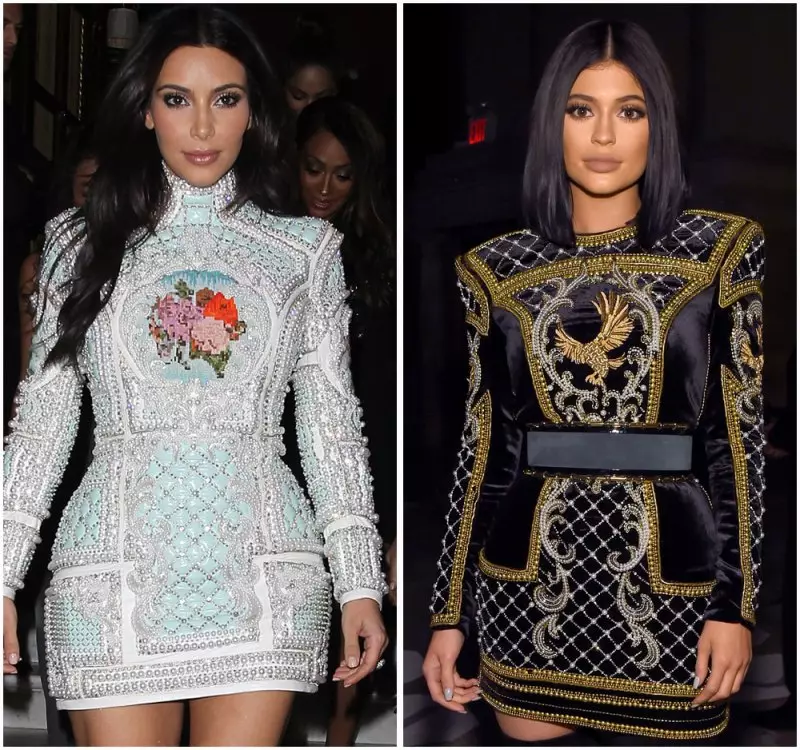 Kim Kardashian kylie jenner balmain