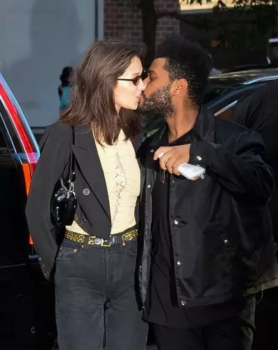 The Weeknd Bella Hadid besándose