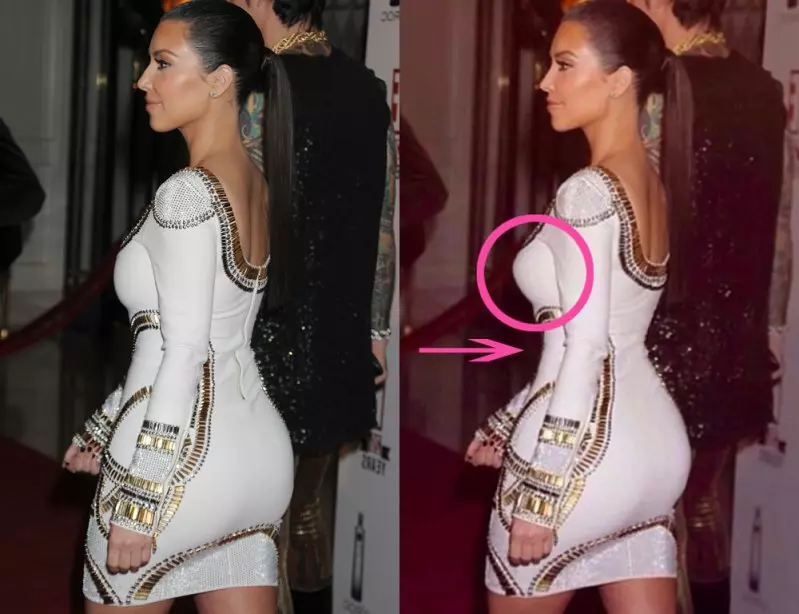 Kim kardashian tbt photoshop egin zuen