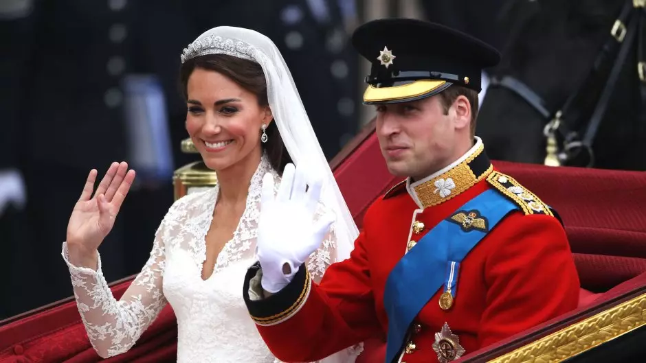 Kate Middleton y el príncipe William en su boda real