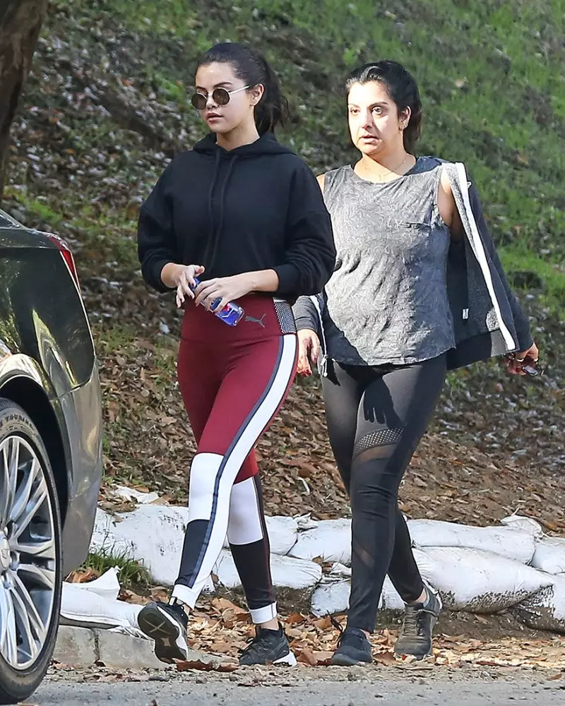 Selena Gomez HIKE Red Workout Pants