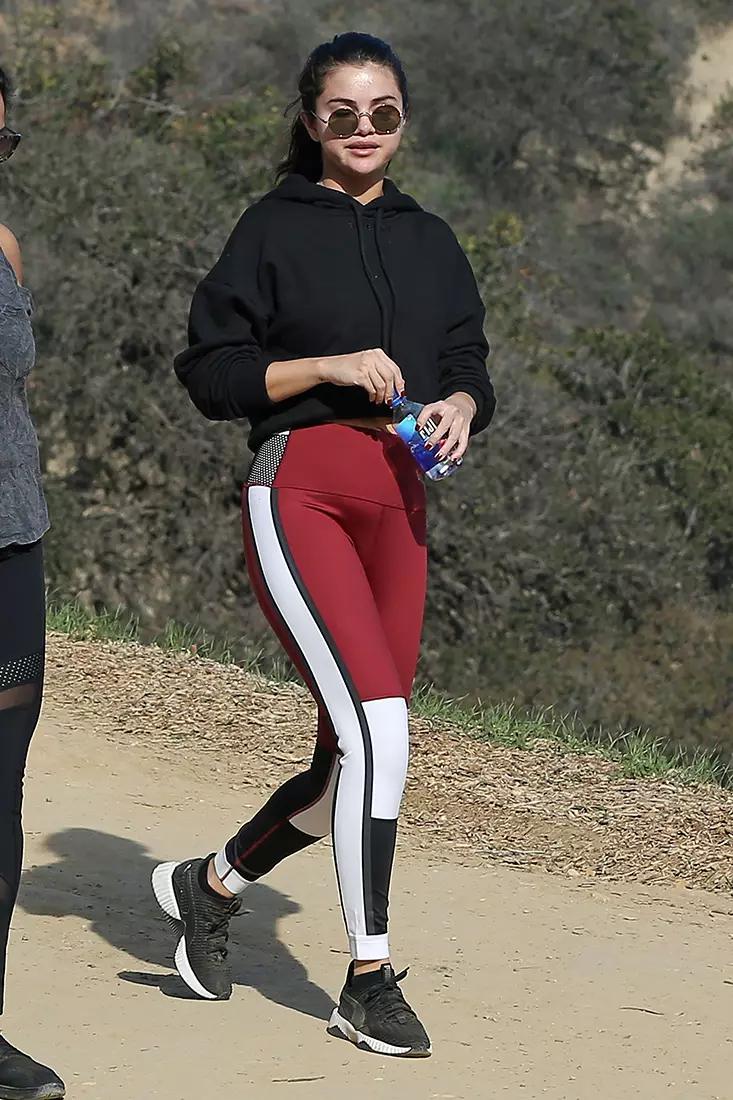 Selena Gomez HiKE Pants Red Workout
