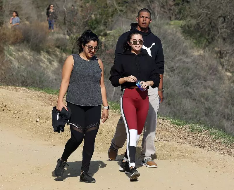 Selena Gomez HIKE Red Workout Pants