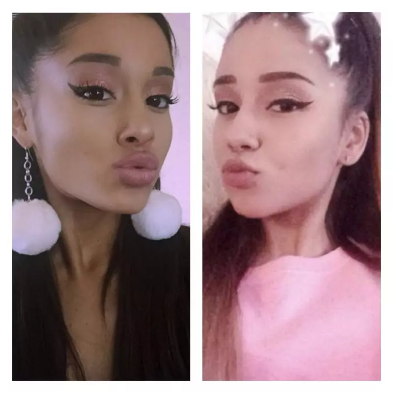 Ariana Grande izskatās līdzīgi