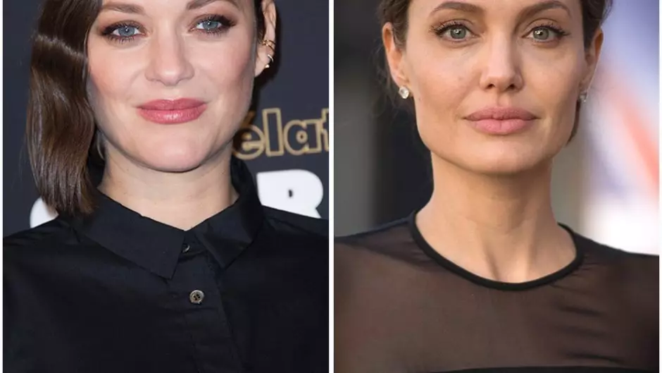 Marion Cotillard lūpos Angelina Jolie