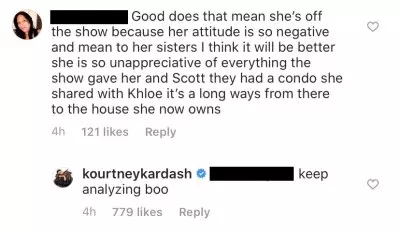 Kourtney Kardashian respon a un troll que la diu que no agraeix KUWTK