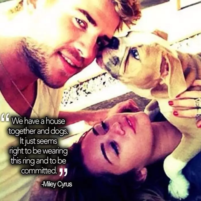 Miley cyrus liam hemsworth cute nga kinutlo 6