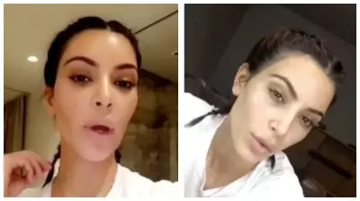 kim kardashian ຜົມສັ້ນ - snapchat