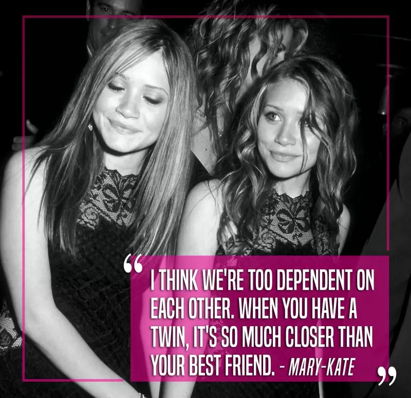 Mary Kate e Ashley Olsen sobre ser xemelgas