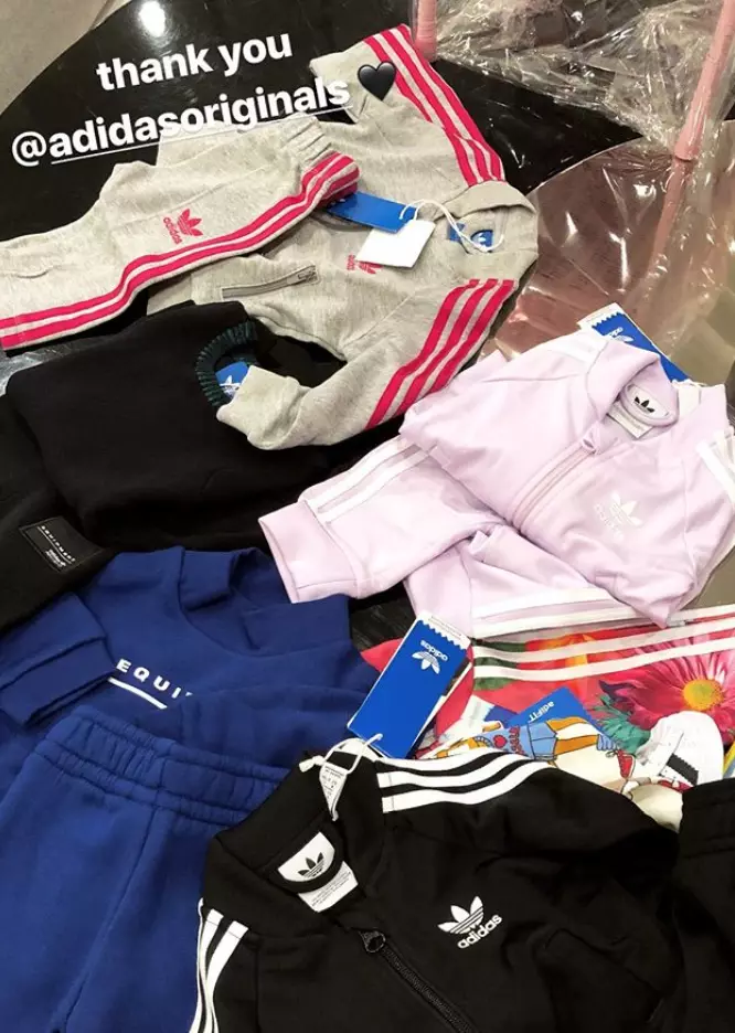 Stormi webster adidas tracksuits