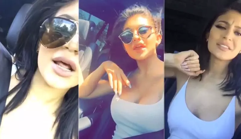 Η Kylie jenner snapchat τραγουδάει αυτοκίνητο