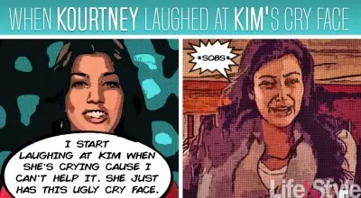 kourtney se směje Kimově plačtivé tváři