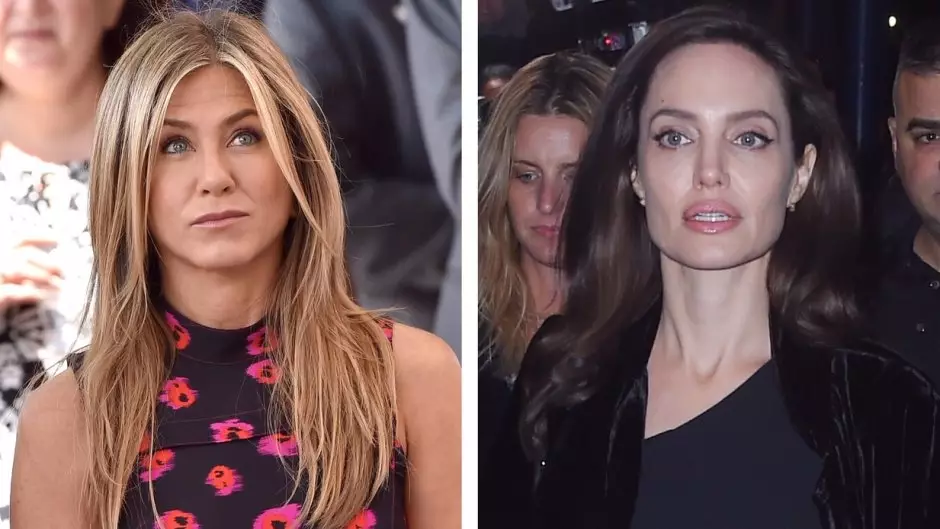 Jennifer aniston angelina jolie cruinneoga órga