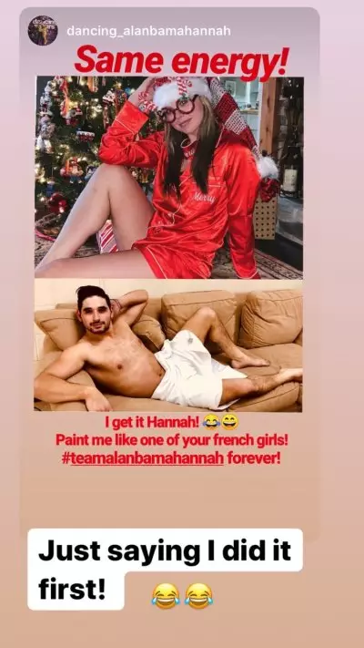 Hannah Brown et Alan Bersten