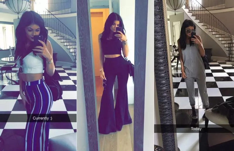 Kylie Jenner Snapchat ootd