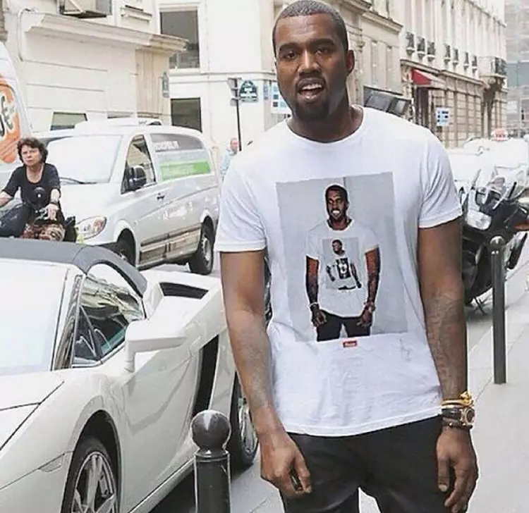 Kanye west shirt face