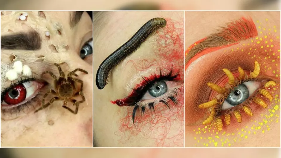 Maquiagem de olho de inseto